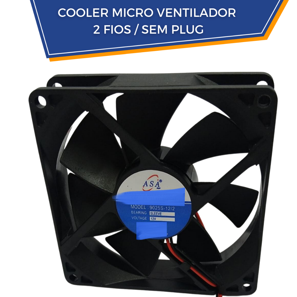 Cooler Ventilador Microventilador Ventoinha 92x92x25 12v Purificador Bebedouro Frigobar ...