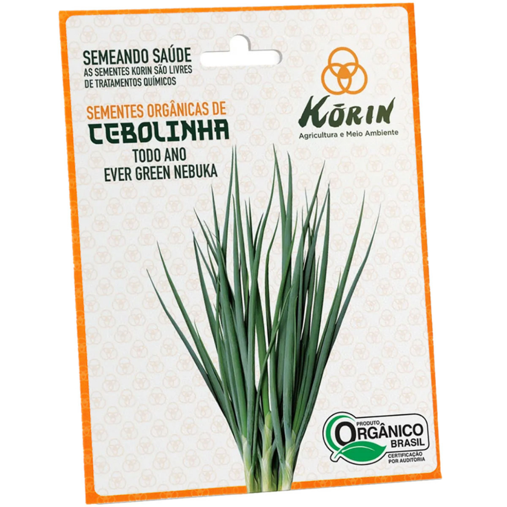 Semente Orgânica de Cebolinha Todo Ano Evergreen Nebuka - Korin (0,1 g ...