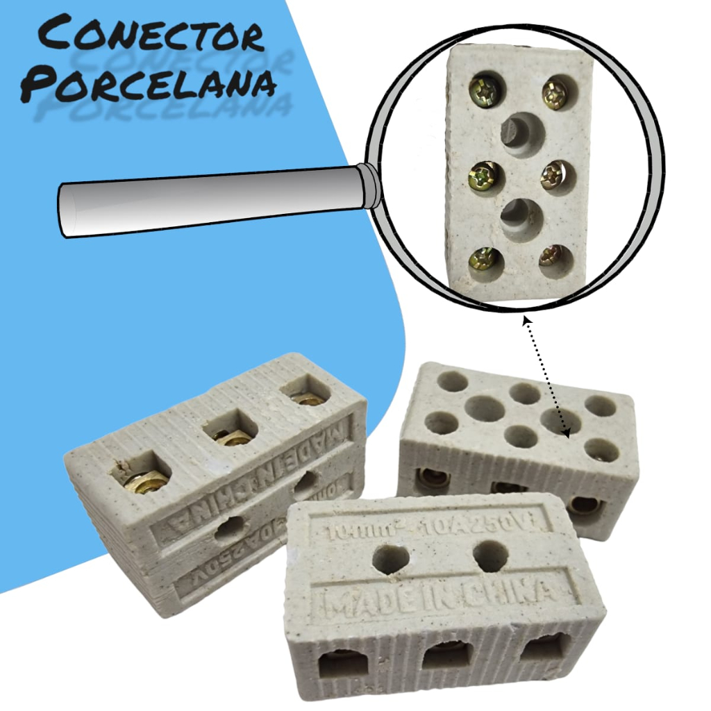 Conector Resistencia Tripolar Cabo 10mm 50a 250v | Shopee Brasil