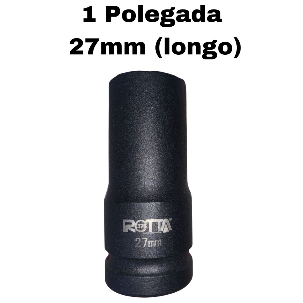 Soquete De Impacto 1 Polegada Sextavado Longo 27mm Rotta376 | Shopee Brasil