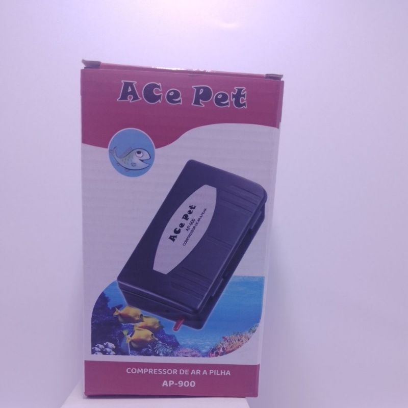 Compressor de ar a pilha para aquario ace pet AP 900 | Shopee Brasil