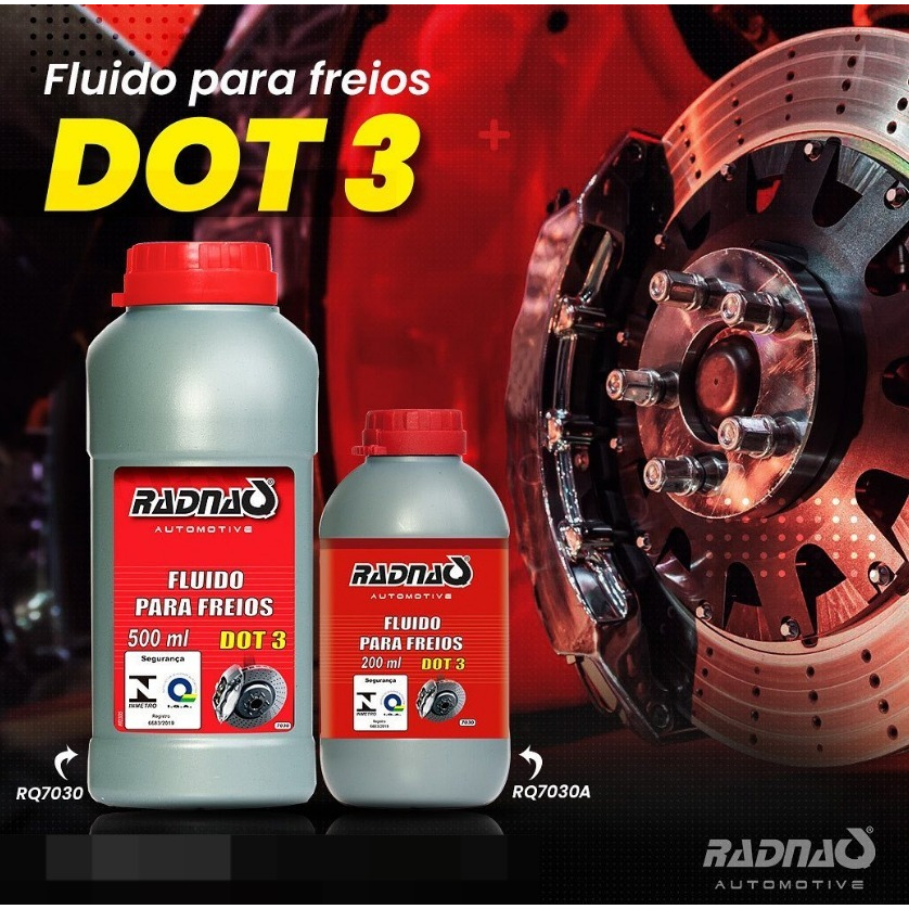 Fluido para Freios DOT3 Radnaq foi especialmente desenvolvido para o ...