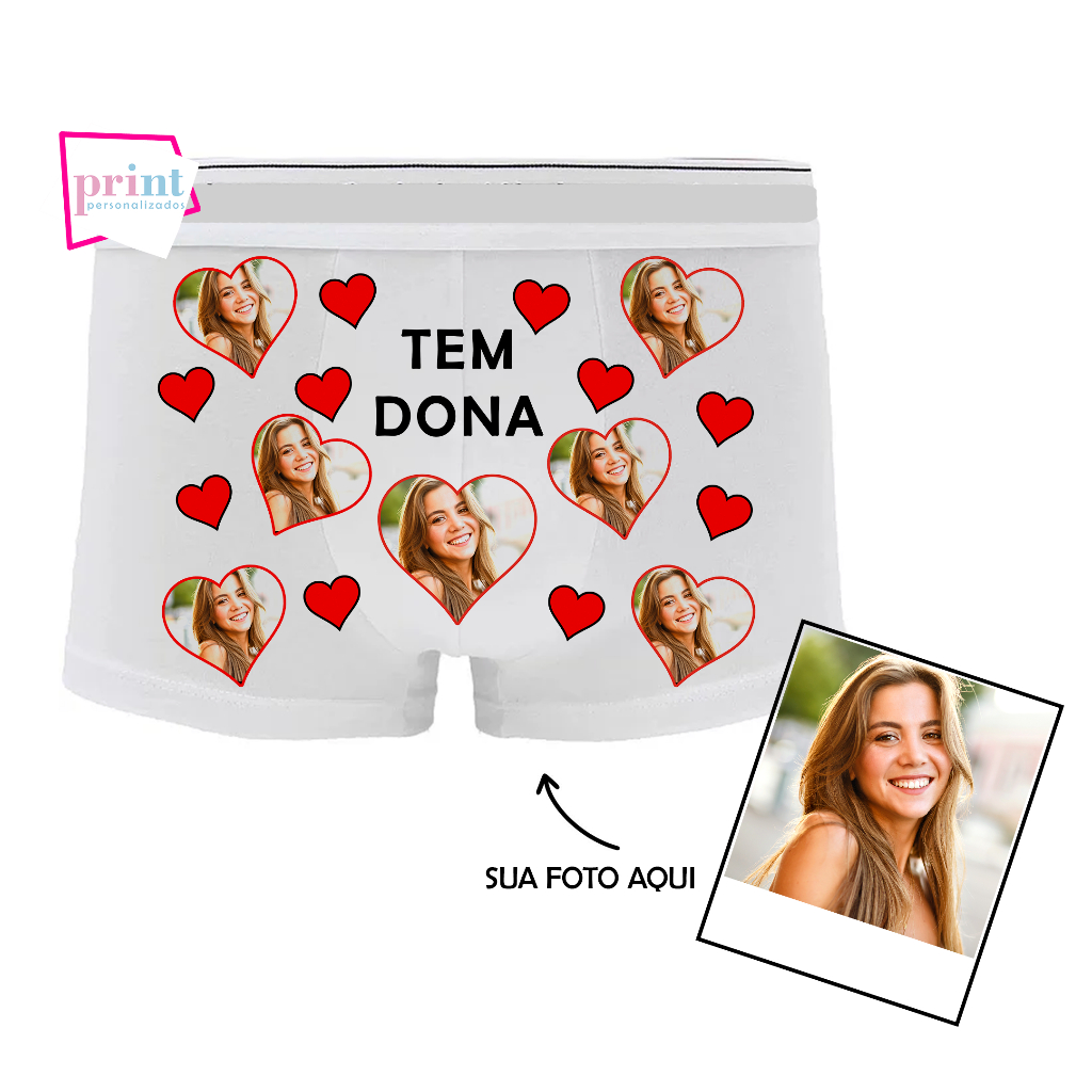 Cueca Personalizada com Foto - Dia dos Namorados - Tem dona | Shopee Brasil