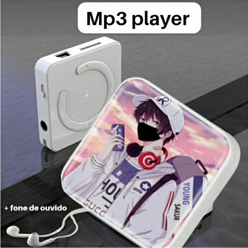 MP3 player Anime + Fone de ouvido | Shopee Brasil