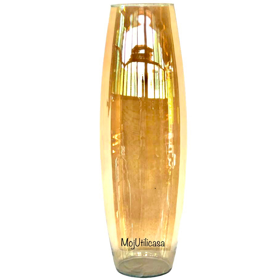 Vaso Oriental Vidro Grande Boleado Âmbar MojU 52 Cm de Altura | Shopee ...