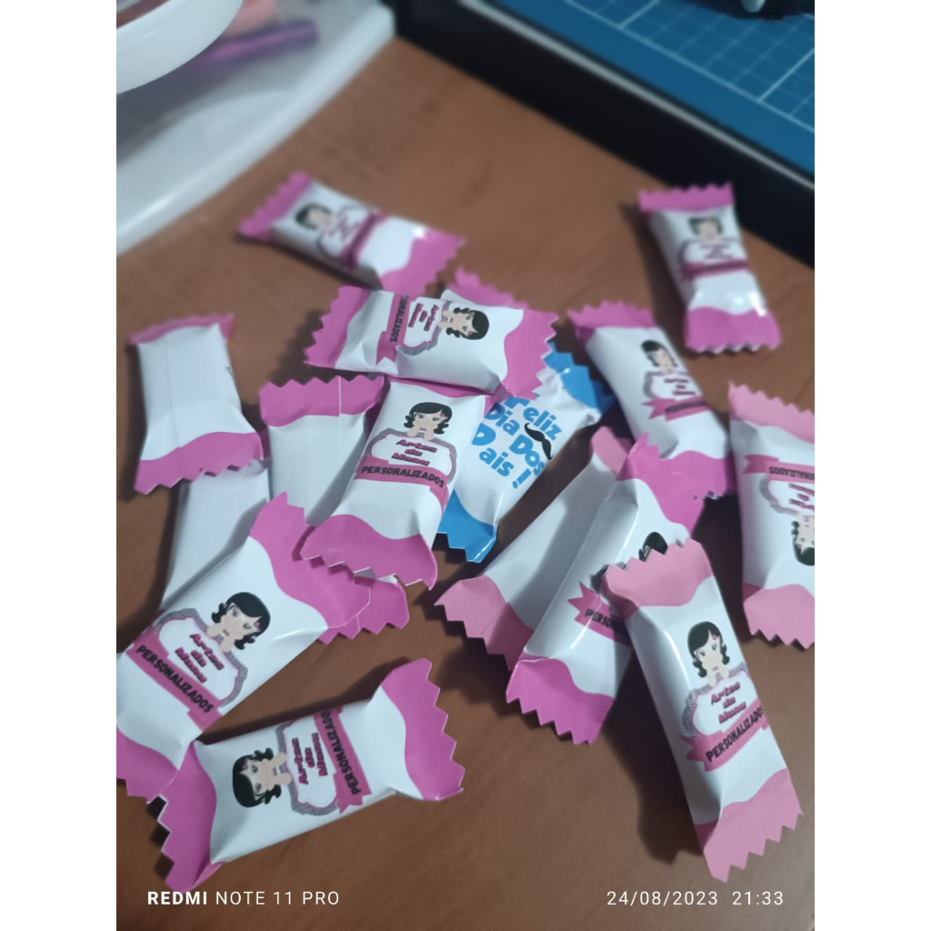 50 Balas Personalizadas com tema ou logo | Shopee Brasil