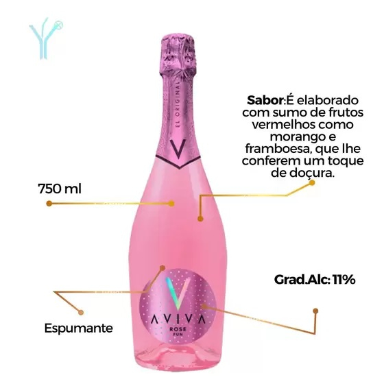 Espumante Aviva Rose Fun - 750ml | Shopee Brasil