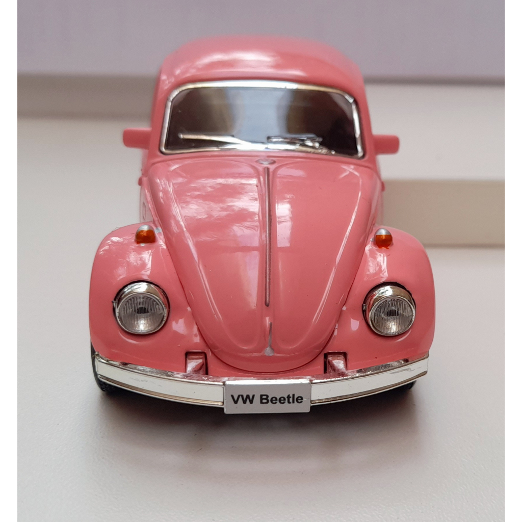 Miniatura Fusca Volkswagen Beetle Rosa Rmz Metal e Fricção | Shopee Brasil