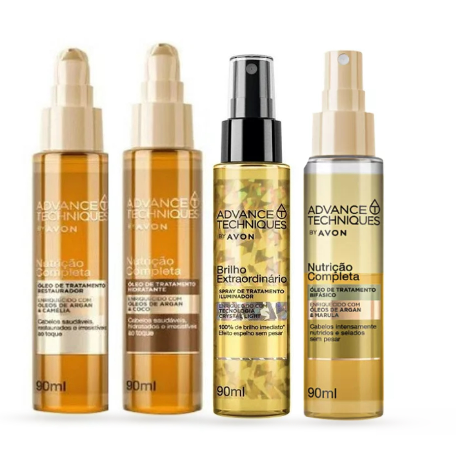 Oleo Argan Côco Camelia Nutrição Completa Bifasico p/ cabelo Advance ...