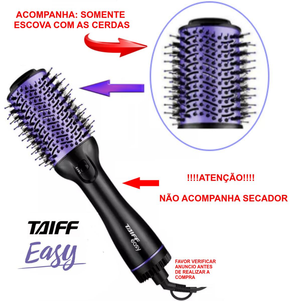 Escova para secadora alisadora Taiff Easy Lilás | Shopee Brasil