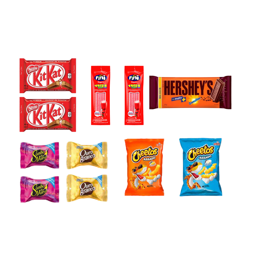 Kit TPM (Fini, chocolates e salgadinhos) | Shopee Brasil