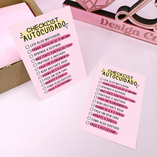 50 Folhetos Outubro rosa Check List Auto cuidado | Shopee Brasil