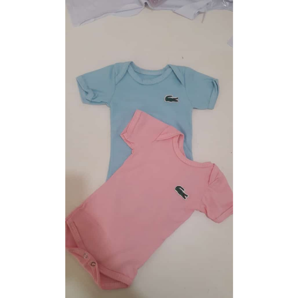 Body bebê Lacoste bordado LACOSTE MODA manga longa frio Body Lacoste ...