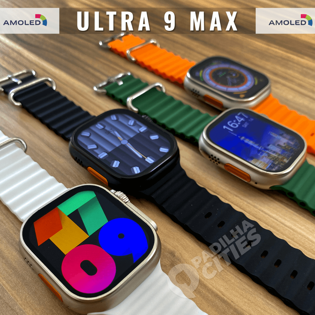 Relógio Smartwatch ULTRA 9 MAX 49mm Série 9 Modelo 2023 COM TELA NÍVEL ...