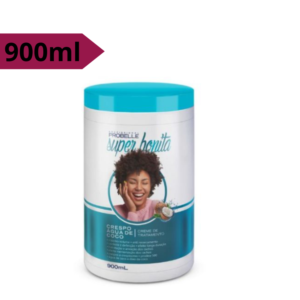 Creme de Tratamento Crespo Água de Coco 900 ml Probelle | Shopee Brasil