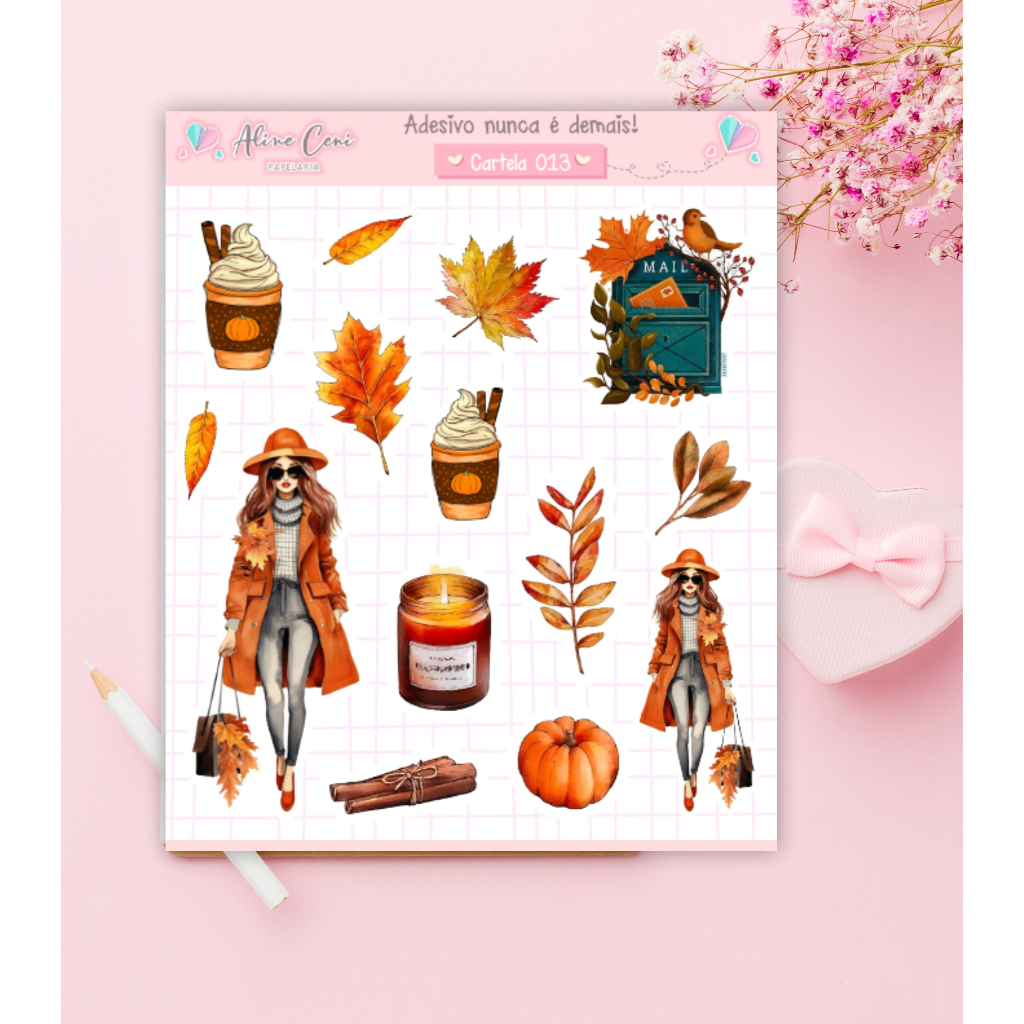 Cartela de adesivo n 013 - Adesivos decorativos para bíblia, bujo ...