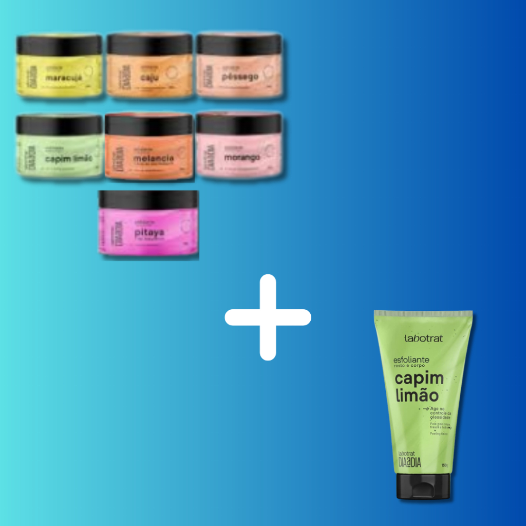 Kit Compre 2 Esfoliantes Pote 300g e Ganhe 1 Esfoliante Capim Limão ...