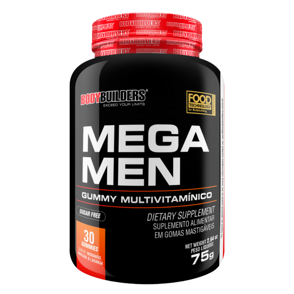 Mega Men Gummy Multivitamínico 30 Gummies - Bodybuilders | Shopee Brasil