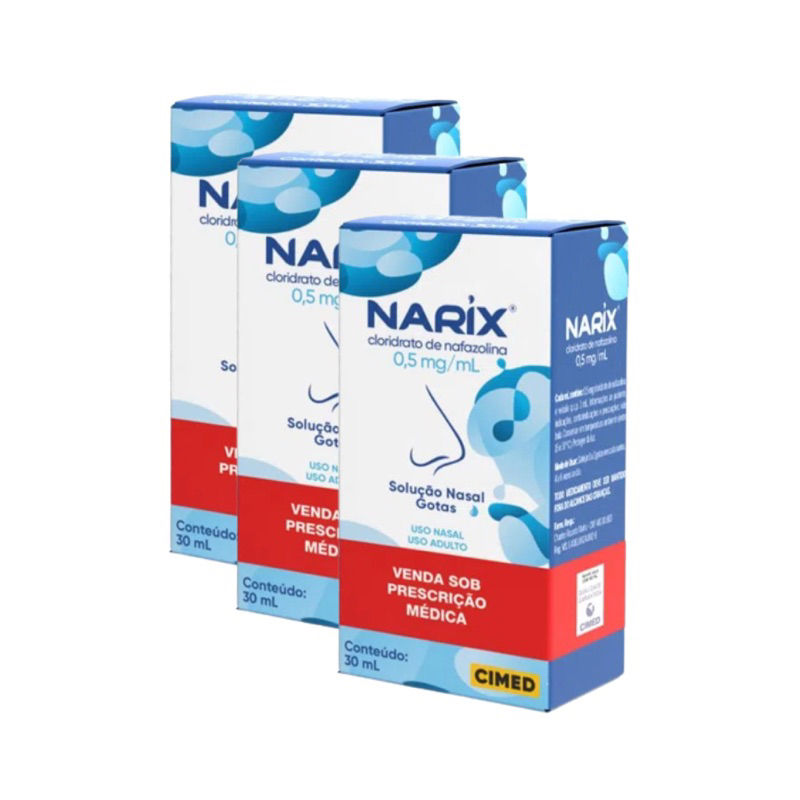 ki c/3 un Descongestionante Nasal Narix adulto 30ml | Shopee Brasil