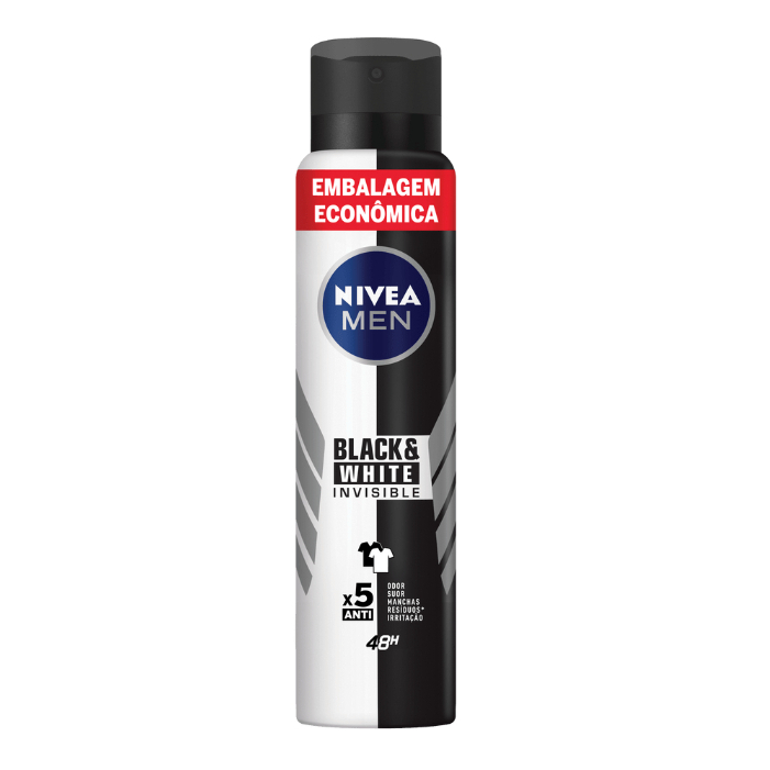 Desodorante Antitranspirante Nivea Men Aerosol Black&White Invisible ...