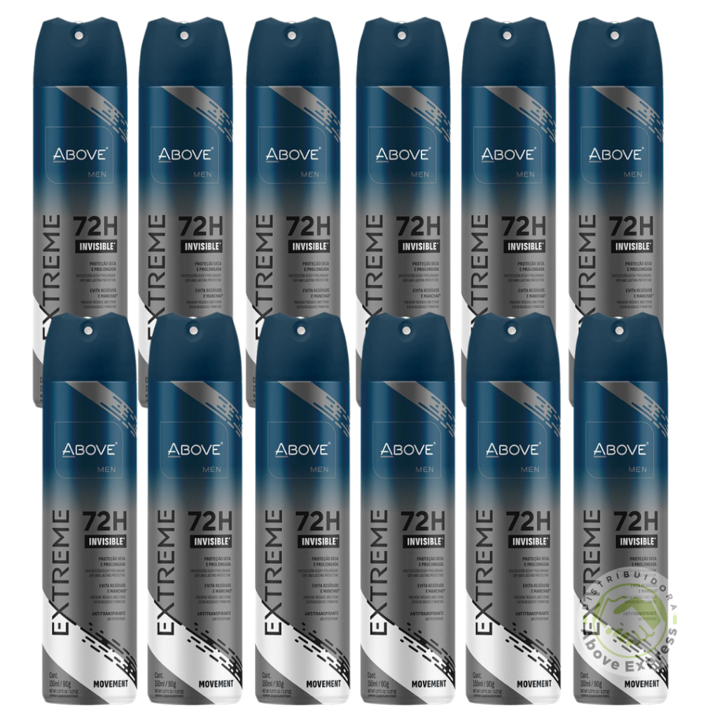 Desodorante Aerosol Men Above Extreme Movement 150ml 12 unidades ...