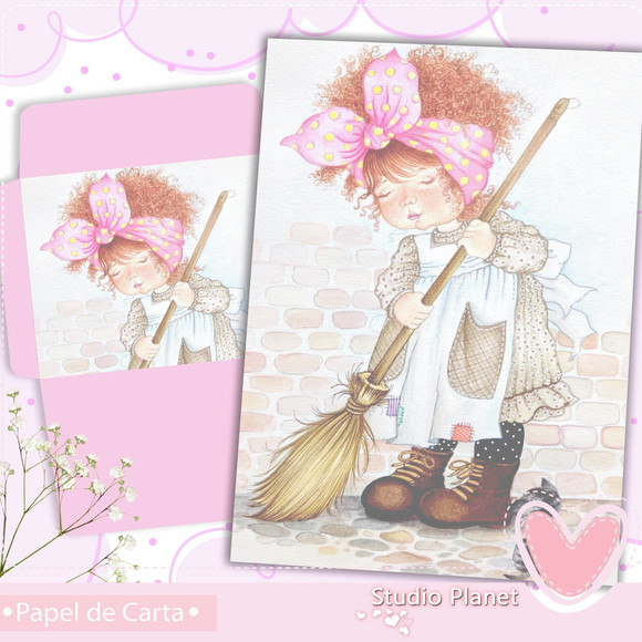 Papéis de Carta Sarah Kay (04 Papéis e 02 Envelopes) | Shopee Brasil