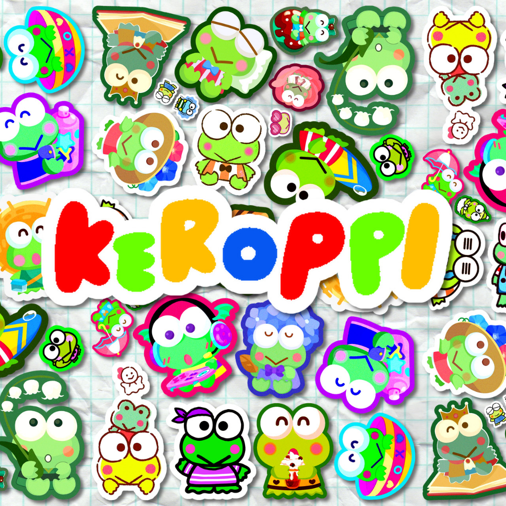 Pack de Adesivo Keroppi ♡ Sanrio ♡ Sapo ♡ Sapinho ♡ Hello Kitty e ...