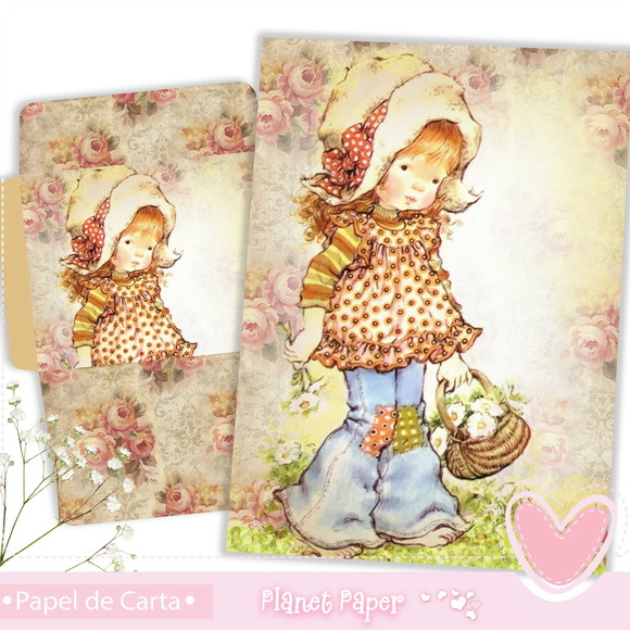 Papel de Carta Sarah Kay (04 Papéis e 02 Envelopes ) | Shopee Brasil