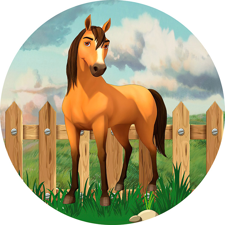 Painel Redondo Spirit com Elástico Tecido Sublimado 1,50m x 1,50m Festa Aniversário Veste Fácil ...