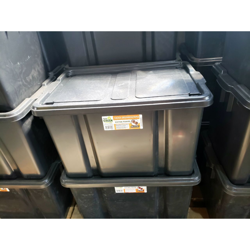 caixa organizadora grande com 65litros extraforte com rodas e ...