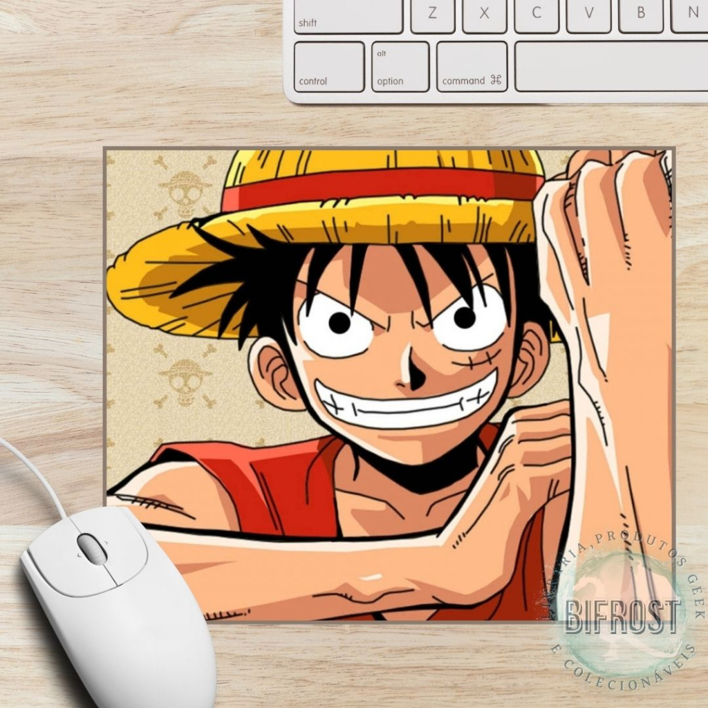 Mouse pad One Piece Luffy Portgas D'ace anime manga Geek Presente Otaku ...