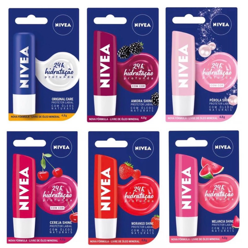 Nivea Protetor Hidratante Labial Amora Morango Melancia E Sabores