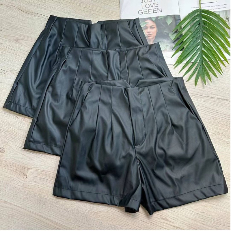 Short Feminino couro | Shopee Brasil