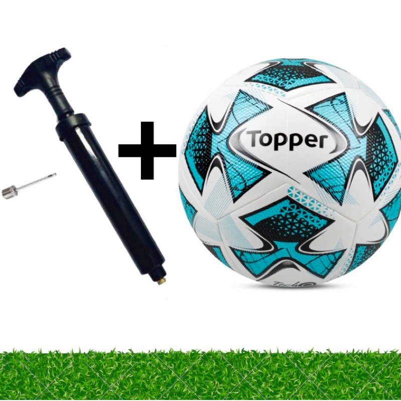 Bola De Futebol Campo 22 Slick Colorful Tech Fusion Topper + Bomba ...