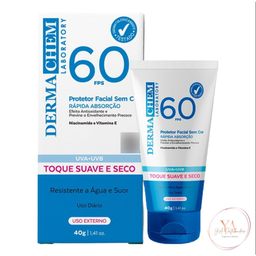 Protetor Solar Facial FPS 60 Dermachem - 40g | Shopee Brasil