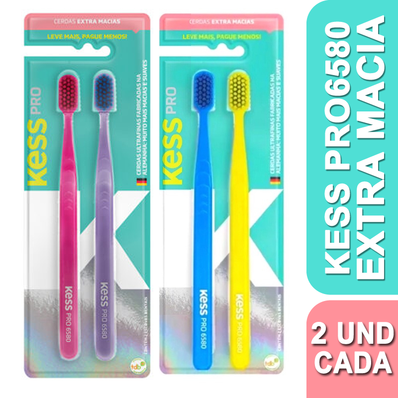 Escova Dental Kess Pro Extra Macia 6580 | Shopee Brasil