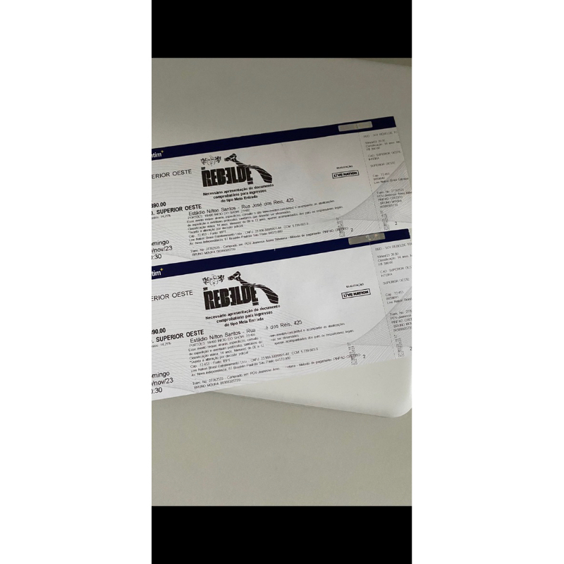 Ingresso SHOW RBD | Shopee Brasil