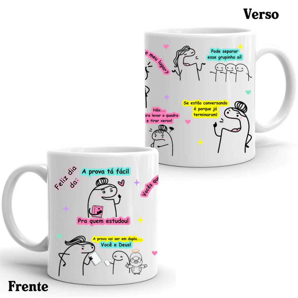 Presente dia dos professores caneca frases engraçadas meme flork ...
