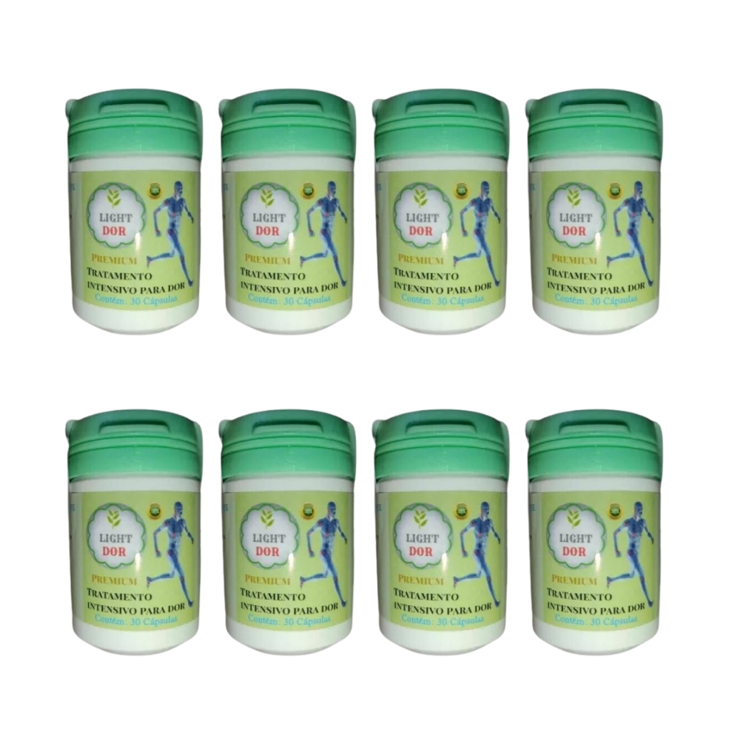 kit 8 Light Dor - 240 Cápsulas - Tratamento para dor de corpo! | Shopee ...
