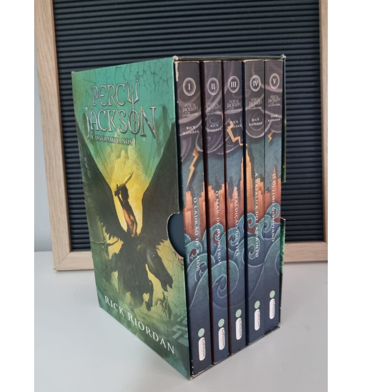 Livro Box Percy Jackson E Os Olimpianos 5 Volumes Shopee Brasil