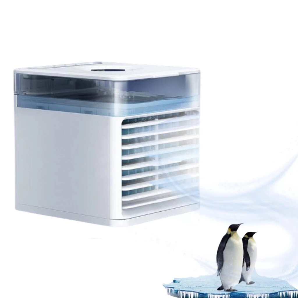 Mini Ar Condicionado Portatil Air Cooler Umidificador Climatizador Luz ...