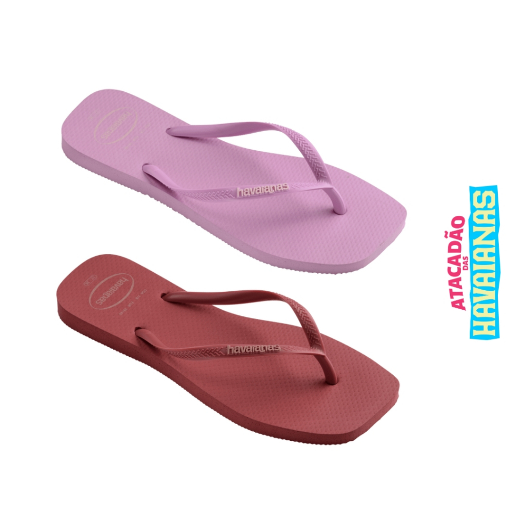 Havaianas Slim Square Logo Pop-up Fc | Original C/ Nota Fiscal | Shopee ...