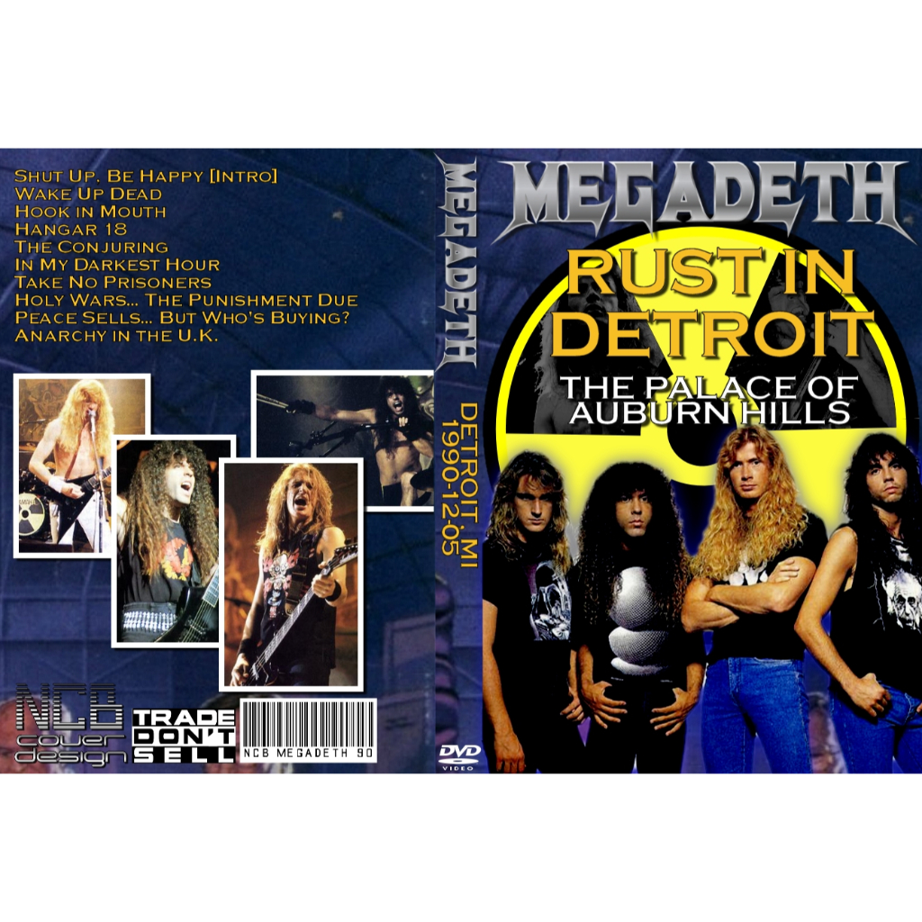 Megadeth 2 dvds Bootlegs 1990 + 2000 SHOWS | Shopee Brasil