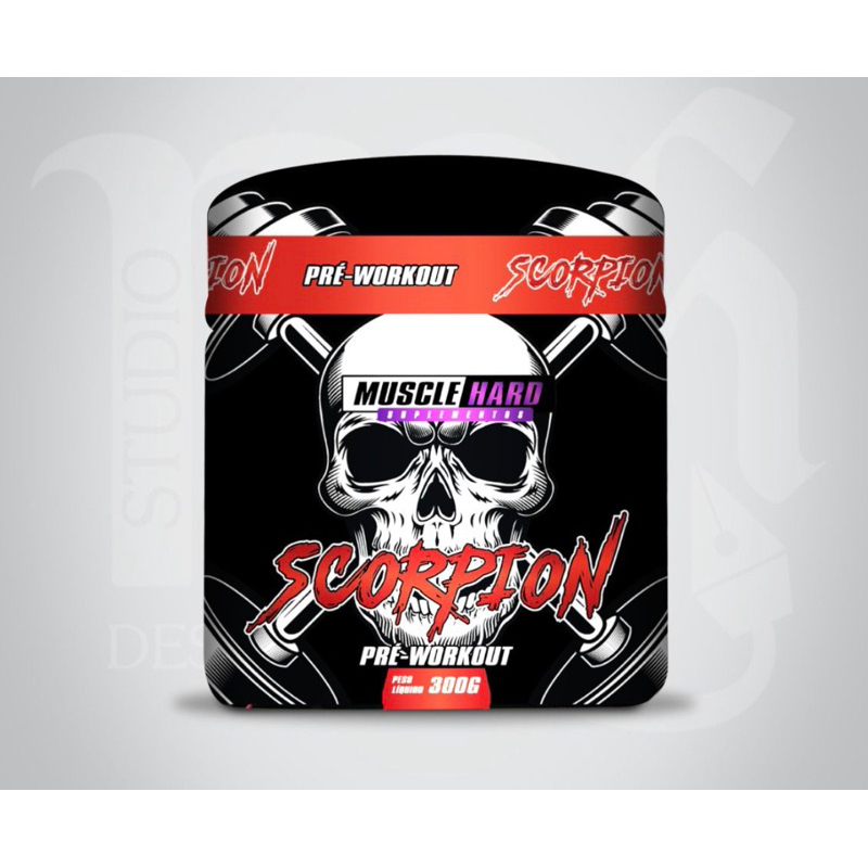 Pré Treino Scorpion 300g Muscle Hard (Original) | Shopee Brasil
