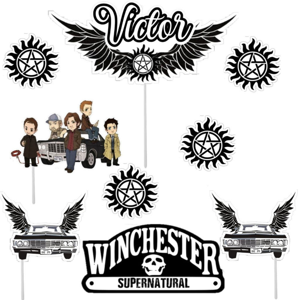 Topo Topper Decoração De Bolo Enfeite Supernatural | Shopee Brasil