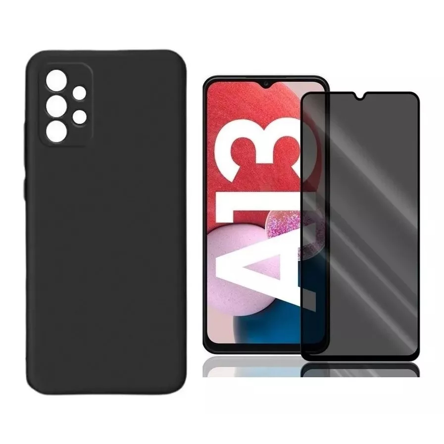 Capa Capinha Case Aveludada + Película 9D Privativa Privacidade Samsung Galaxy A13 4g | Shopee ...