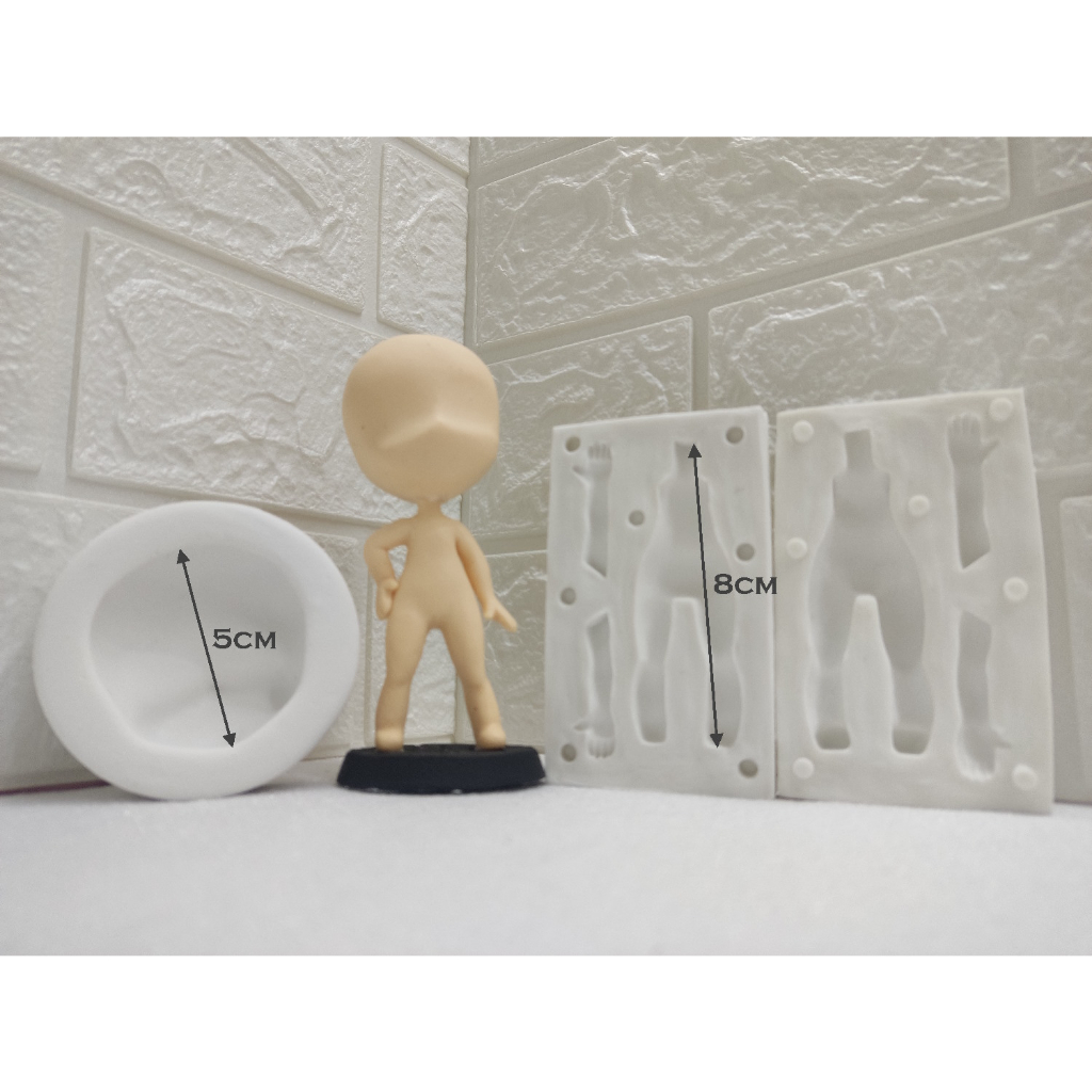 Molde de Silicone Chibi Cabeça M Corpo G Bipartido | Shopee Brasil