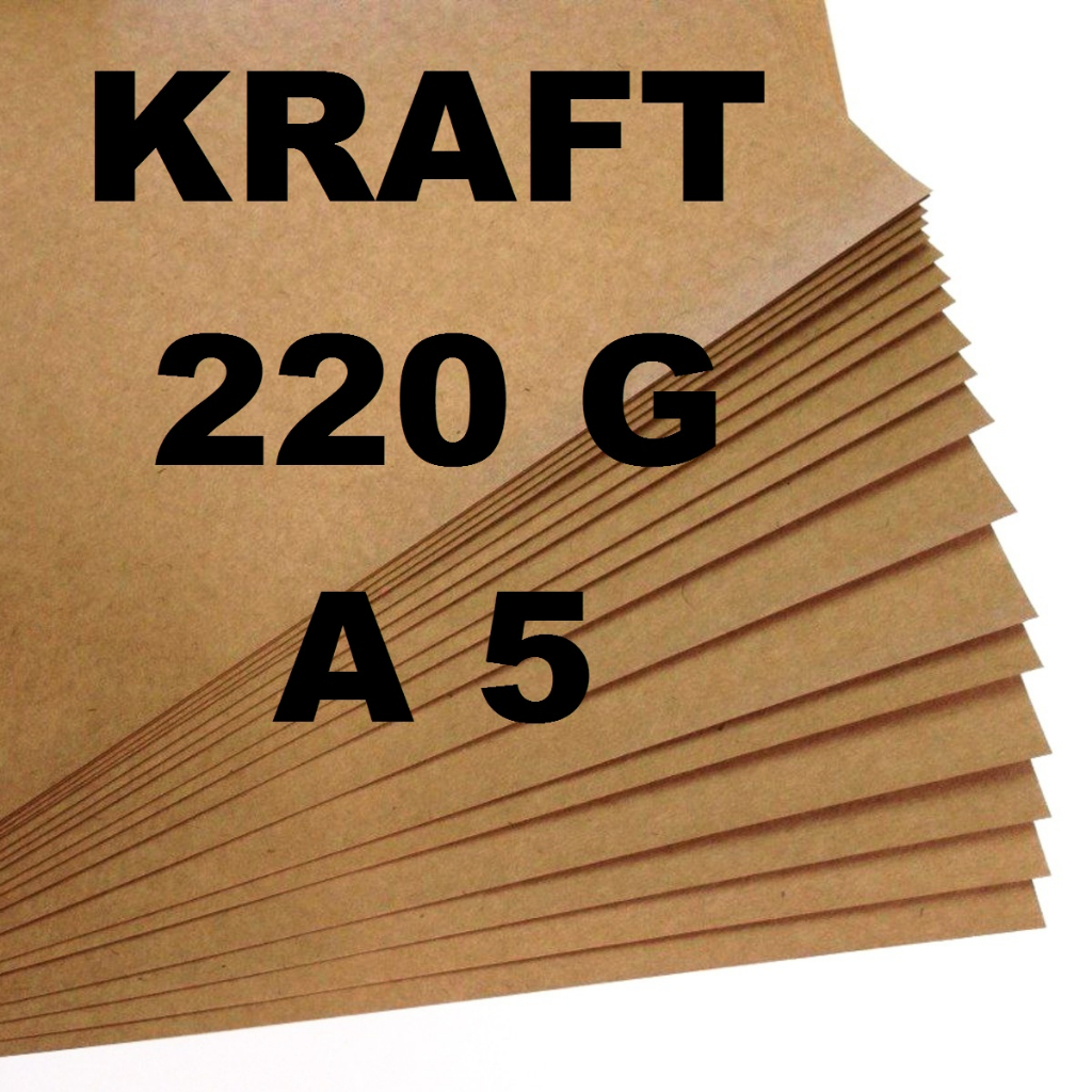 PAPEL KRAFT CARD BROWN 220G A5 100 FOLHAS | Shopee Brasil