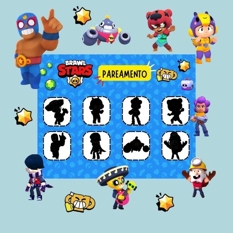 Pareamento de figuras - BRAW STARS - Recurso Pedagógico | Shopee Brasil