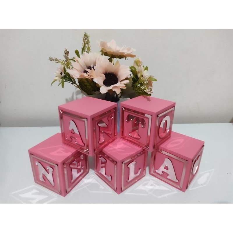 Cubos em MDF personalizado com bordas duplas, kits com 1, 2 e 3 ...